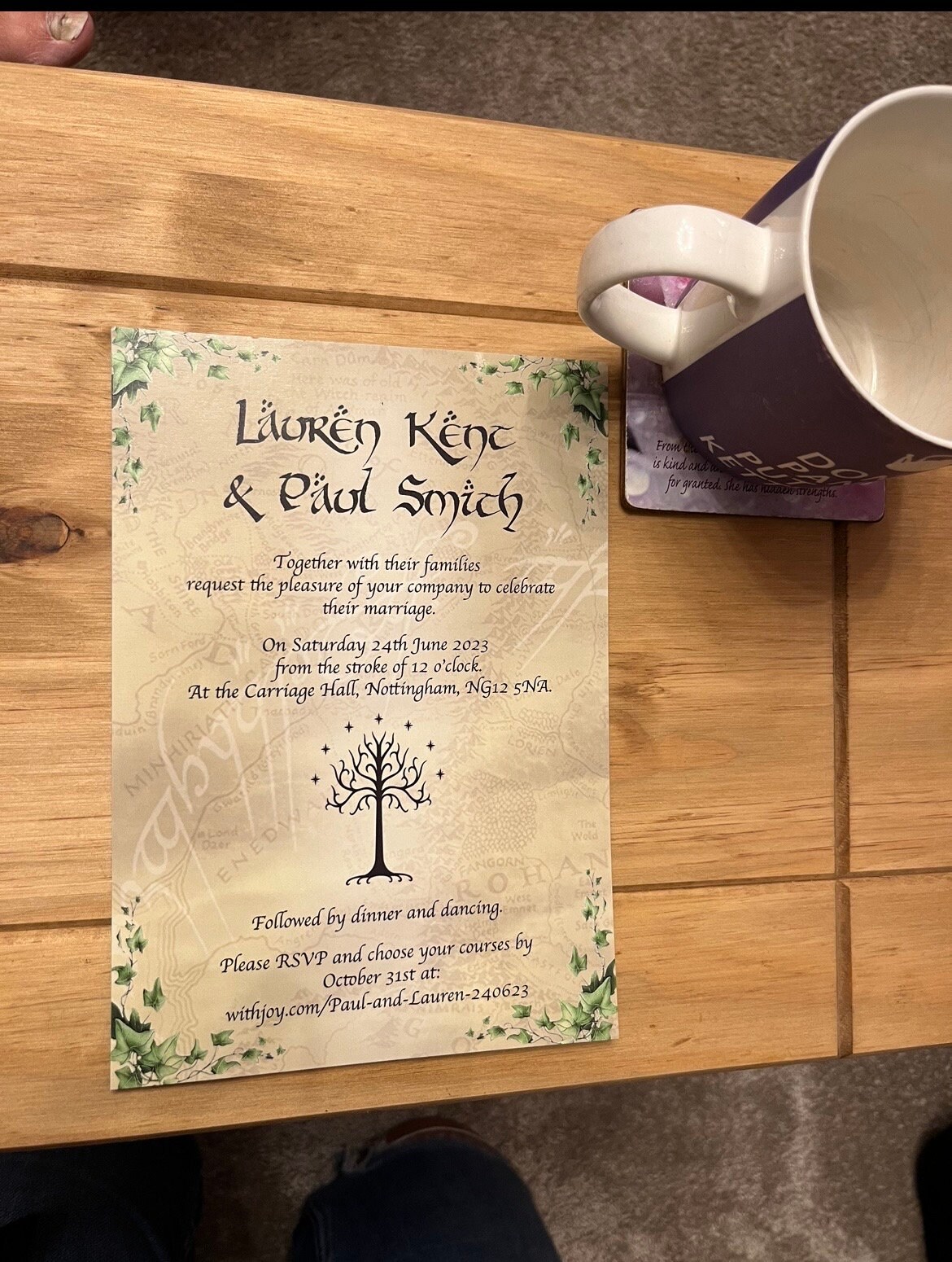 Lord of the Rings Wedding Invitation Template Printable - Etsy