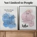 Custom Line Drawing Print- Hand Drawn From Image- With Name ...