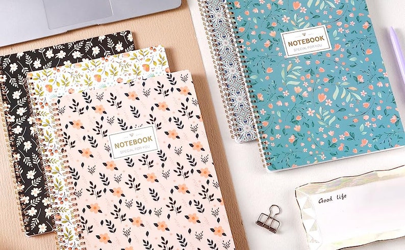 Pack of 5 Decorative Notebooks Can Be Individually Bought Floral and ...