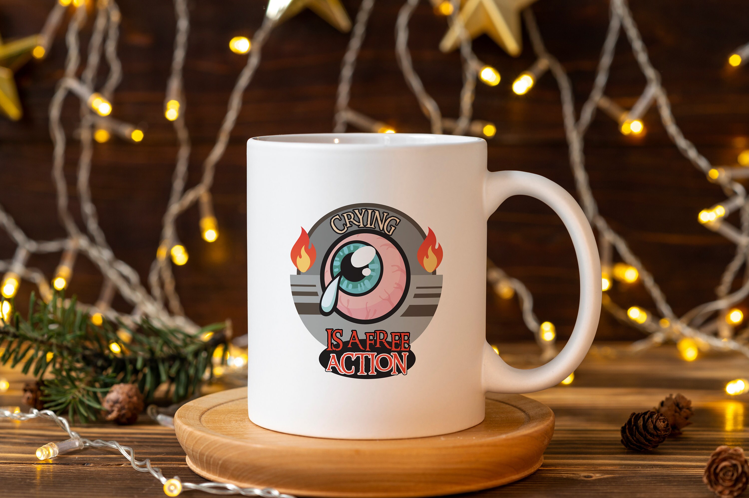 Dungeons and Dragons Dnd Crying is a Free Action Mug - Etsy