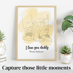 Custom Line Drawing Print- Hand Drawn From Image- With Name ...