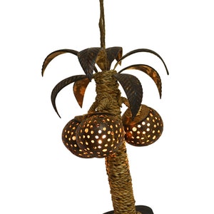 Coconut Tree Lamp Wood Coconut Lamp Bedside Lamp Palm Desk - Etsy