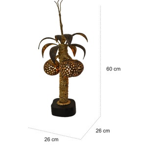Coconut Tree Lamp Wood Coconut Lamp Bedside Lamp Palm Desk - Etsy