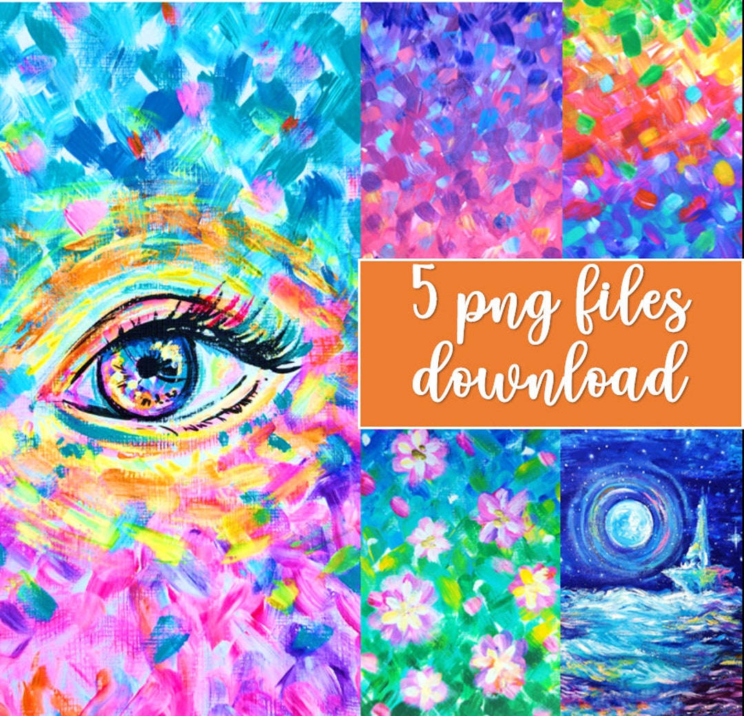 Colorful Printable Art Set - Etsy