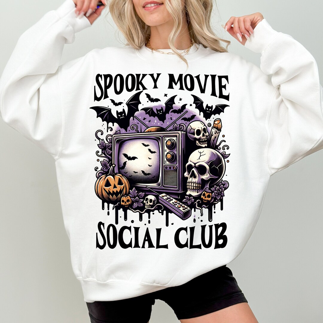 Spooky Movie Social Club PNG, Halloween Horror Png, Spooky Season Png ...