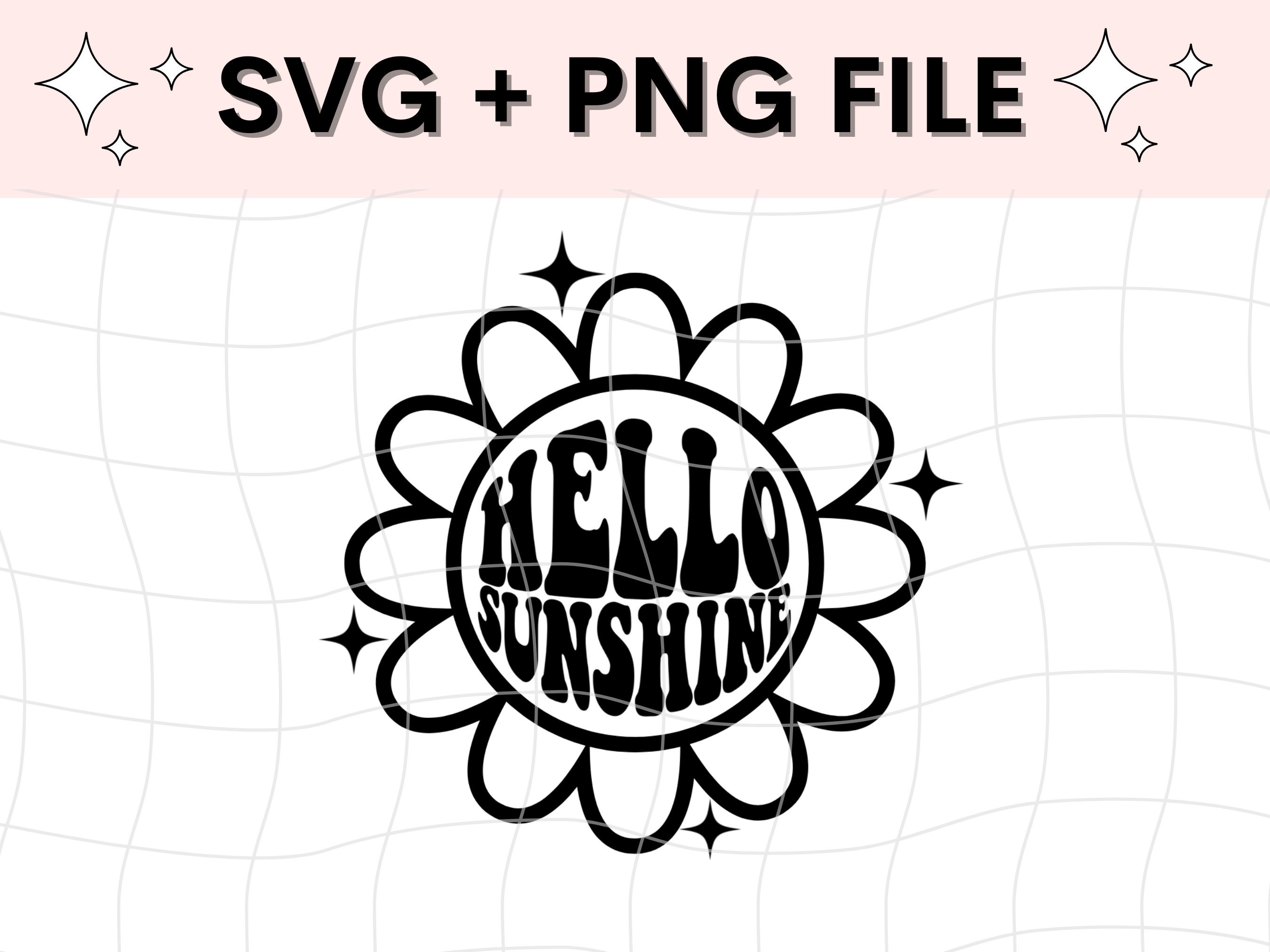 Hello Sunshine Svg Sun Svg Svg File for Cricut Positive - Etsy