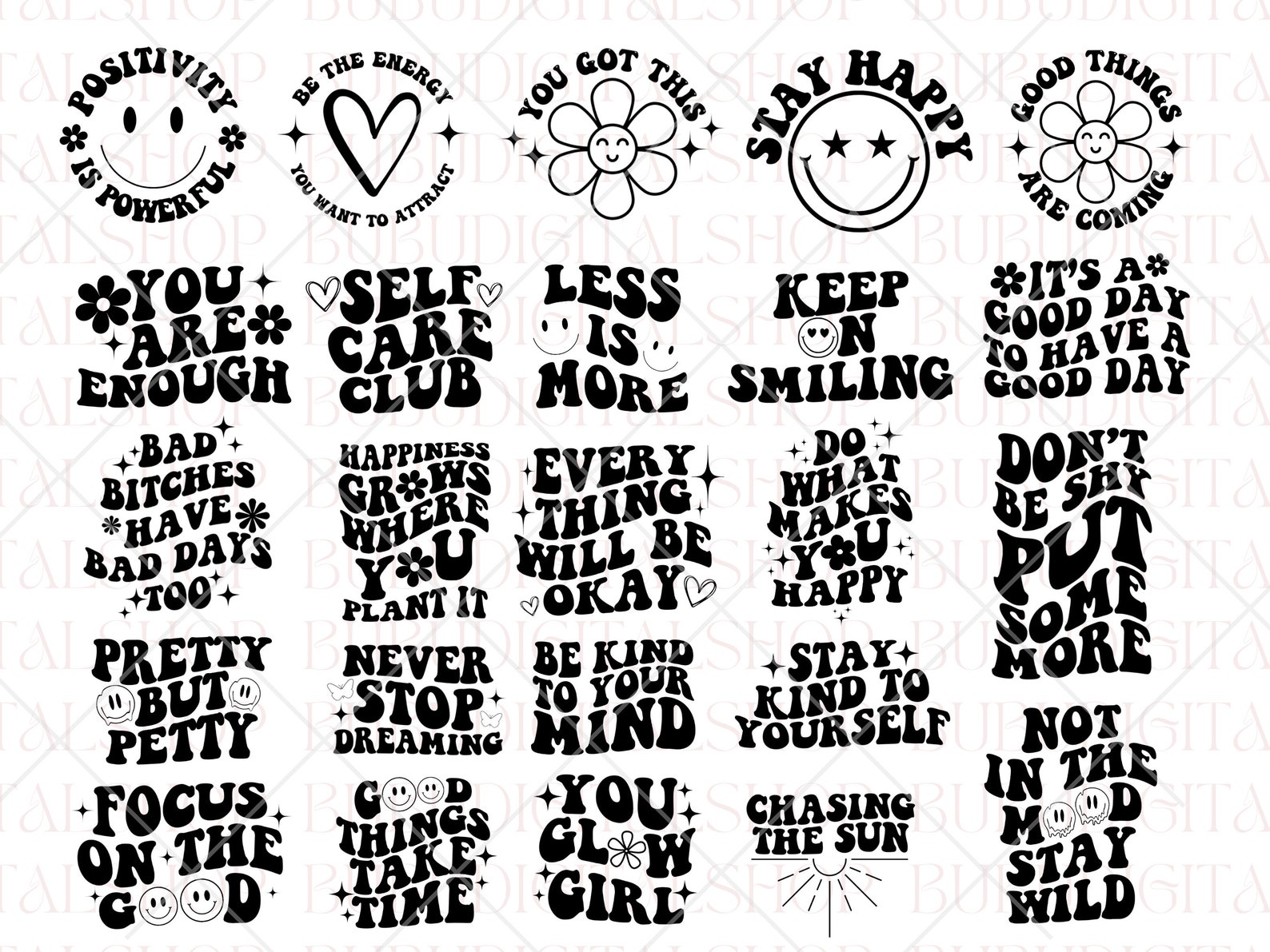 Groovy Svg Bundle Svg Bundle Retro Svg Bundle - Etsy