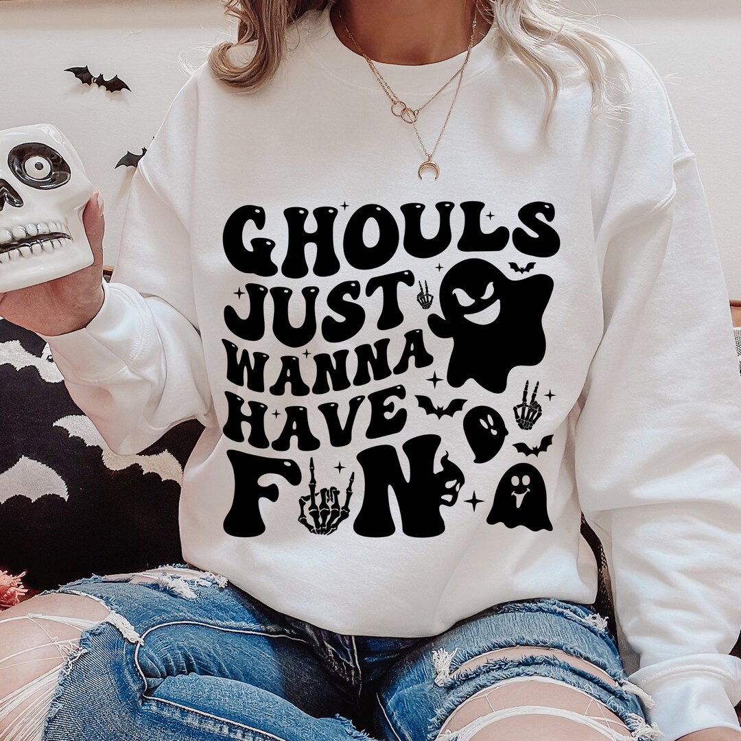 Ghouls Just Wanna Have Fun Svg Retro Halloween Svg Ghouls - Etsy