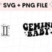 Gemini Baby Svg Zodiac Svg Svg Bundle Svg Files Zodiac - Etsy