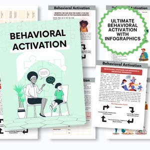 Behavioral Activation Workbook CBT Activities for Mental Health Therapy ...