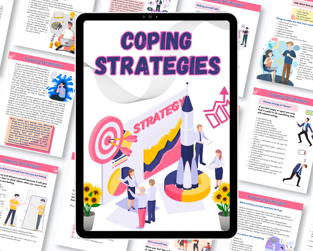 Coping Skills Strategies Printable, Therapy Worksheets, Anxiety Coping ...