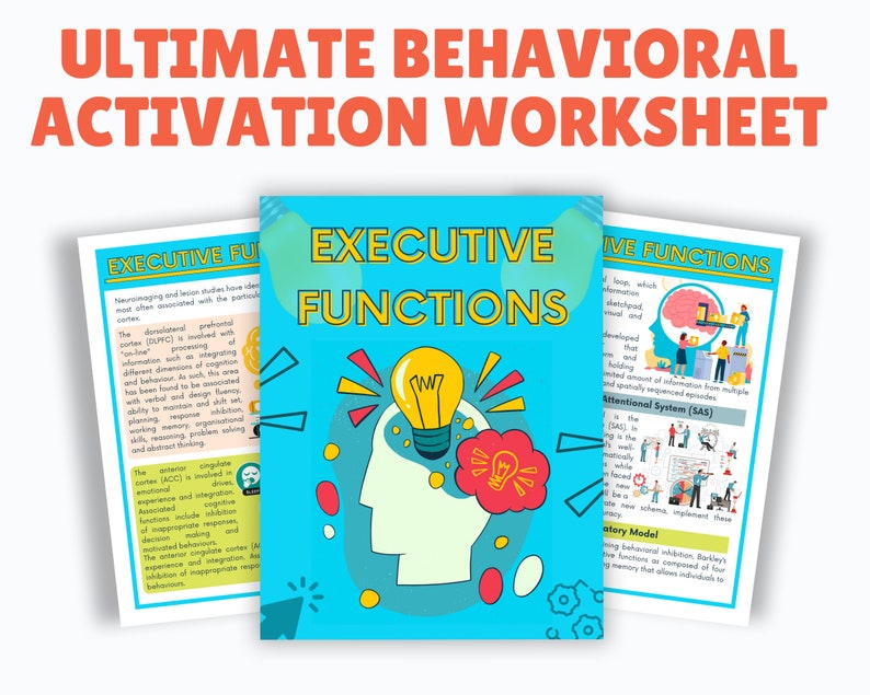 Executive Functioning Worksheets, ADHD Worksheets, Executive ...