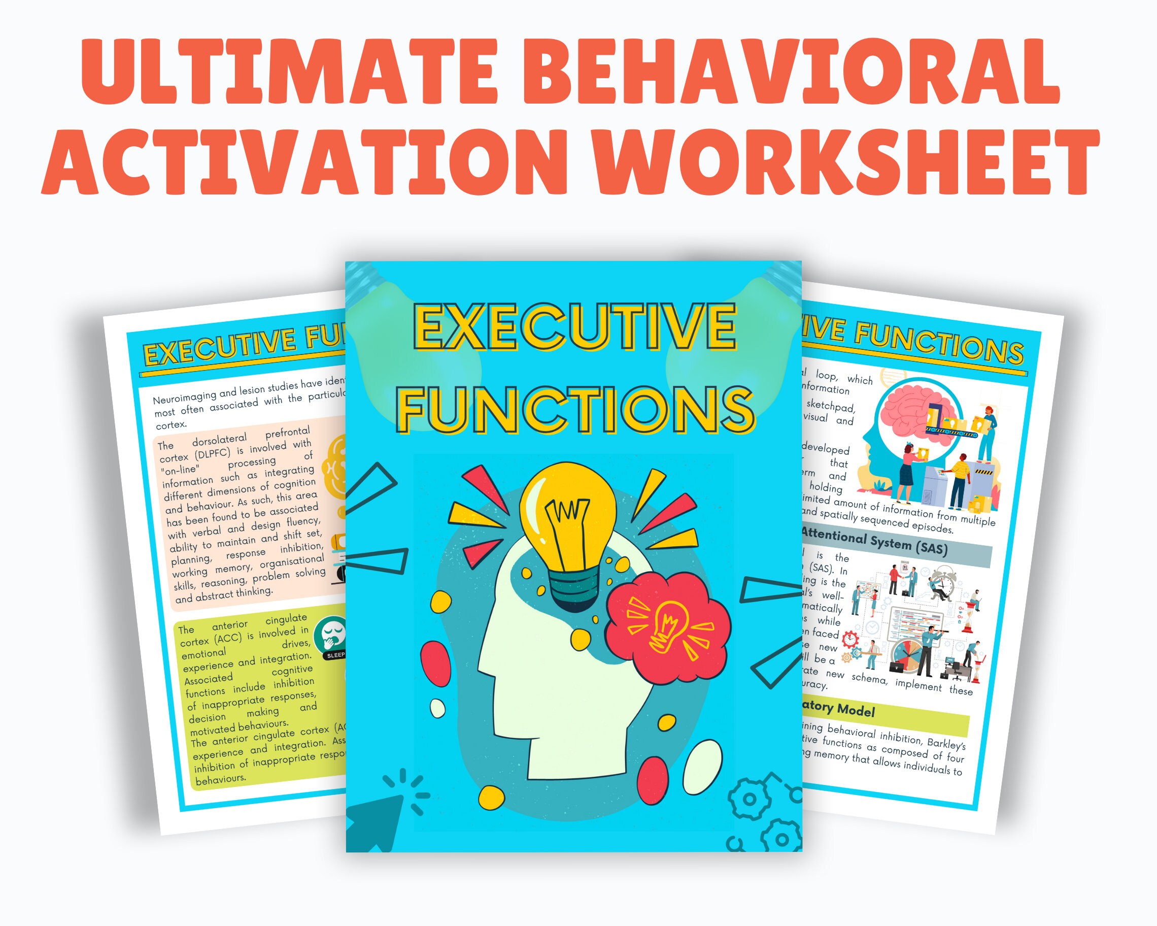 Executive Functioning Worksheets, ADHD Worksheets, Executive ...
