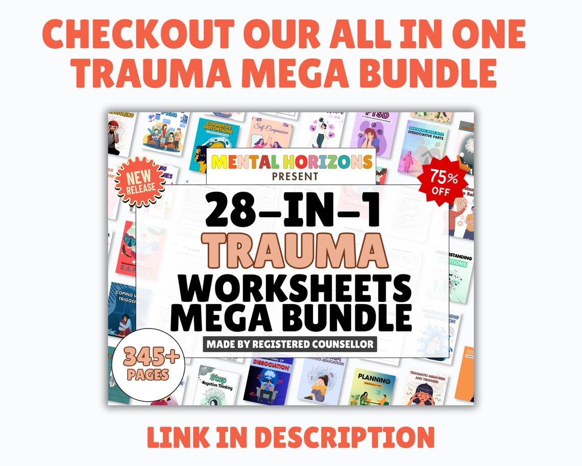 Trauma Tree Worksheet Bundle, Trauma Worksheets, PTSD Counseling ...