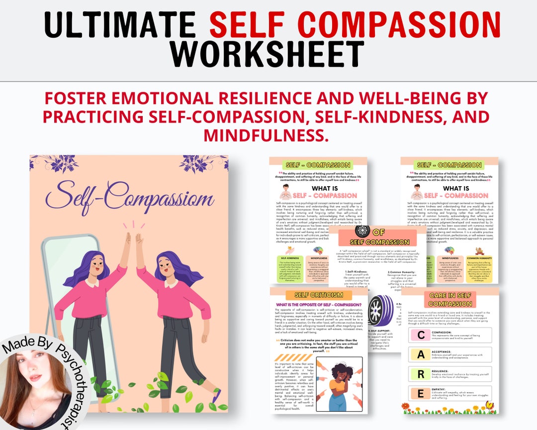 Self-compassion and Self-love Resource Bundle for Mental Health ...