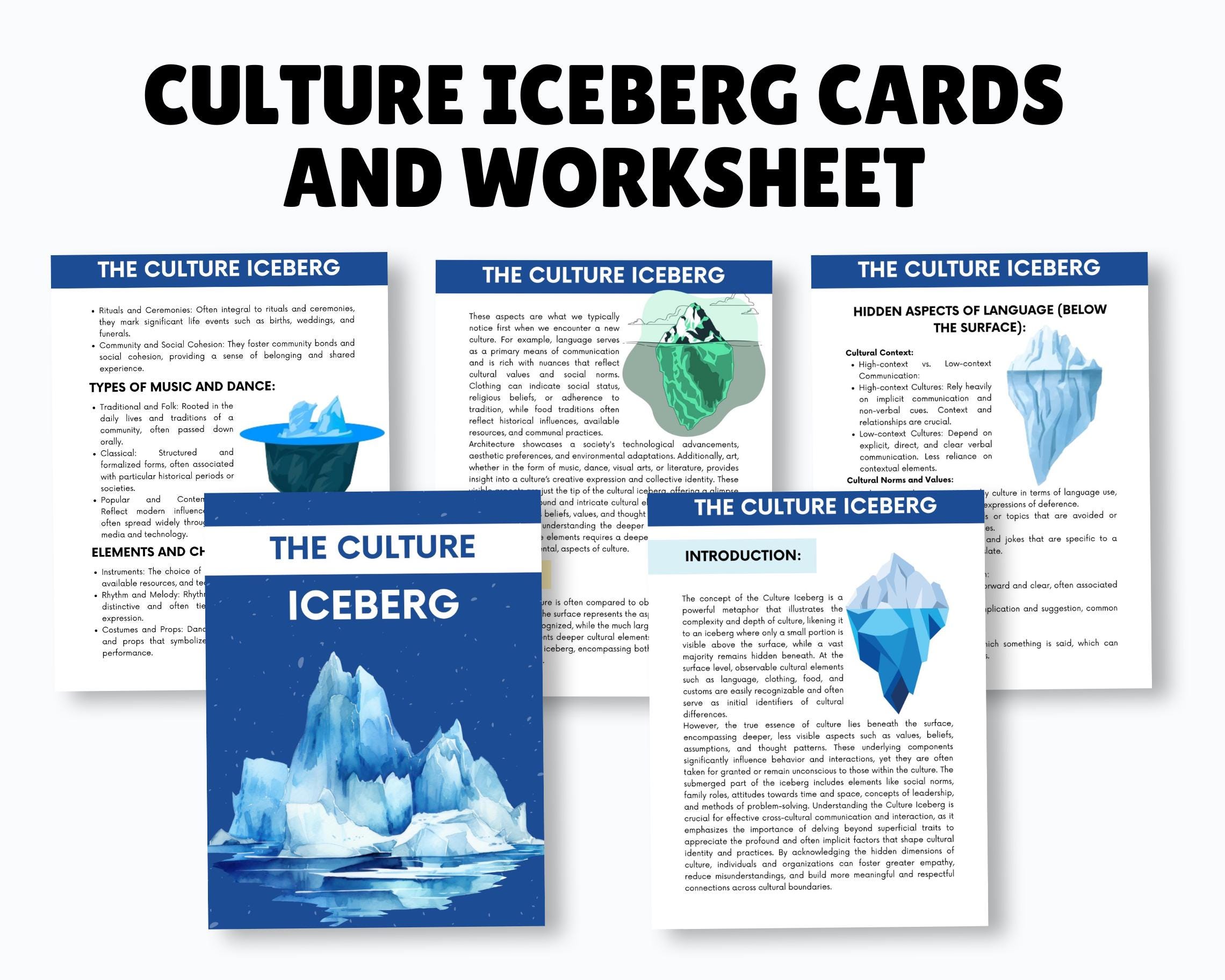 The Cultural Iceberg: Tool for Teaching and Understanding Cultural ...