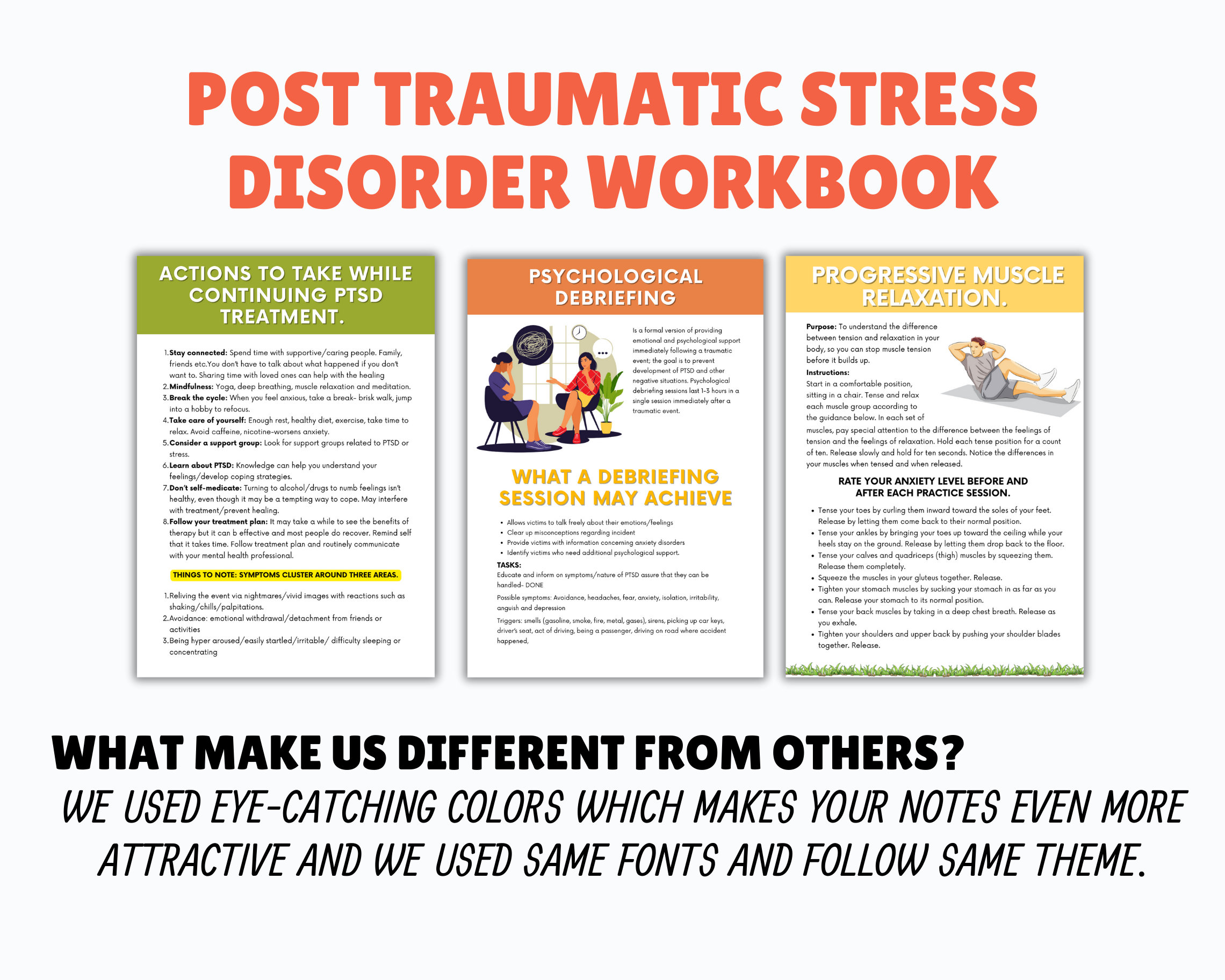 PTSD Workbook: C-PTSD Worksheets, Trauma Therapy, Complex PTSD ...