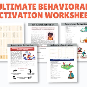 Behavioral Activation Workbook CBT Activities for Mental Health Therapy ...