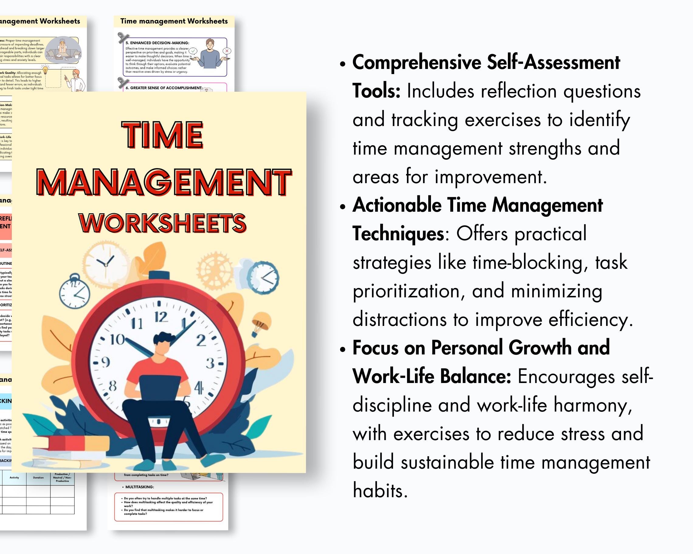 Time Management Worksheets, Time Management Skills, Therapy Worksheets ...
