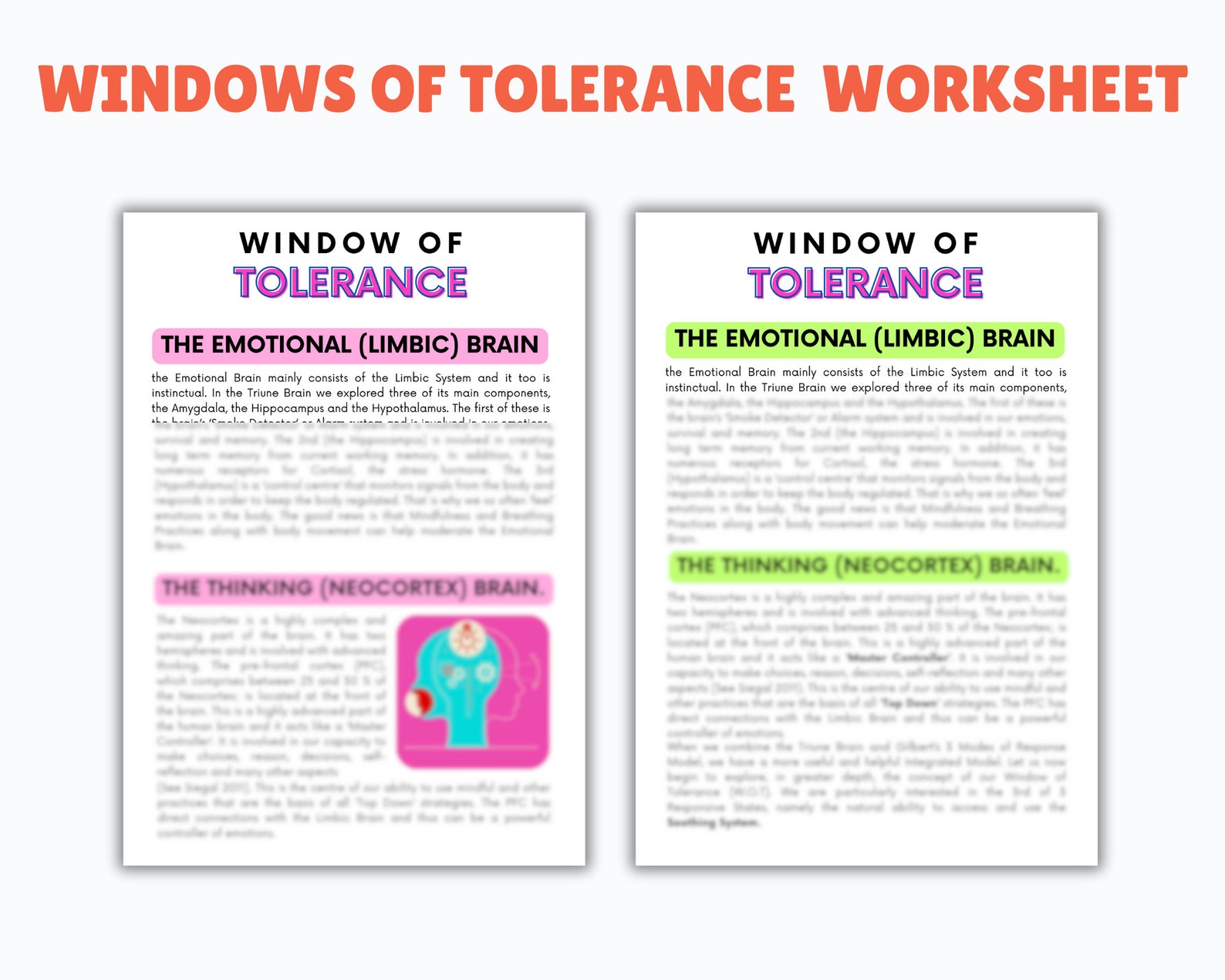 Window of Tolerance, Arousal States, Emotional Regulation, Therapy ...