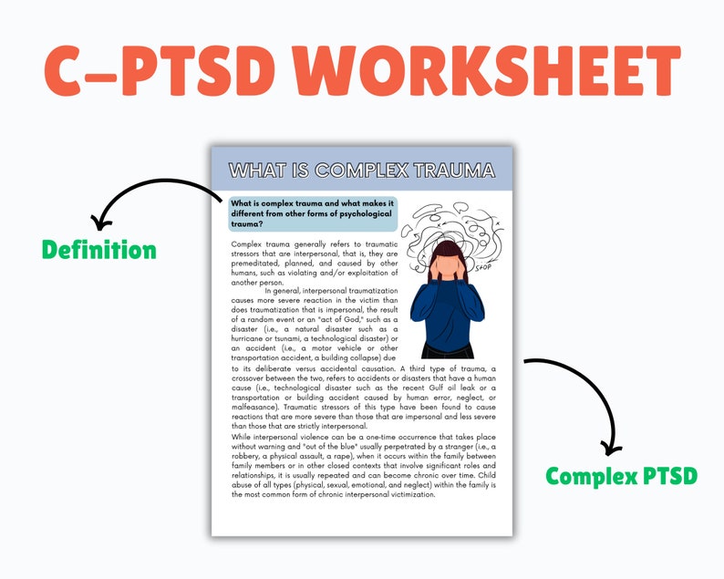 C-PTSD Workbook: C-PTSD Worksheets, Trauma Therapy, Complex PTSD ...
