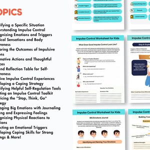 Impulse Control Worksheets for Kids and Teens: Emotional Regulation ...