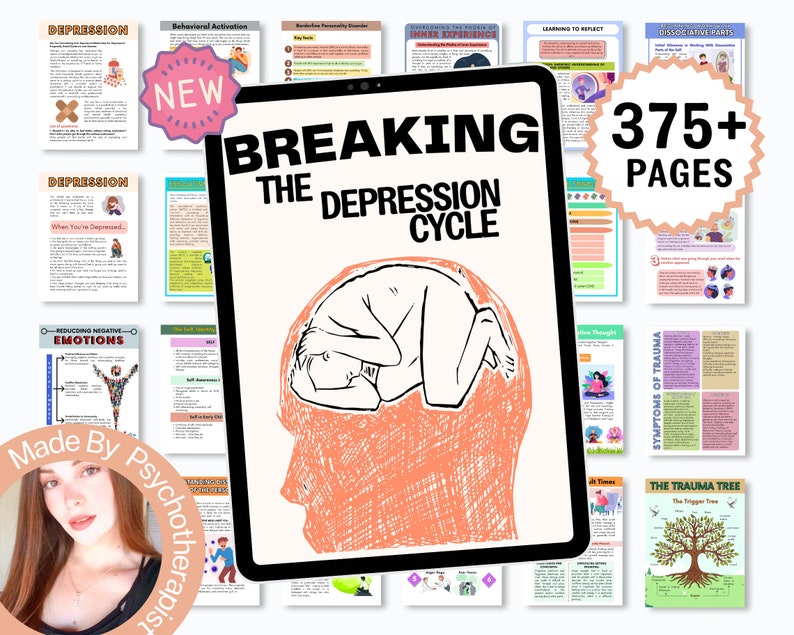 Breaking the Depression Cycle Workbook, Depression Spiral, Counseling ...
