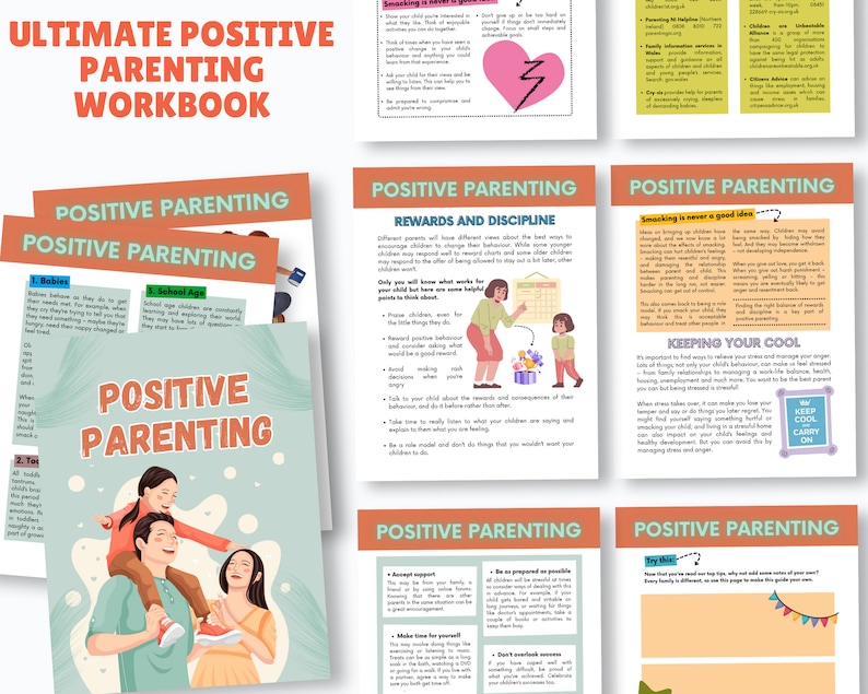Positive Parenting PRINTABLE Workbook: Emotion Coaching Guide, Managing Big Feelings Mindful ...