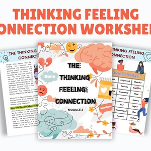Understanding the Thinking Feeling Connections, Therapy Worksheets ...