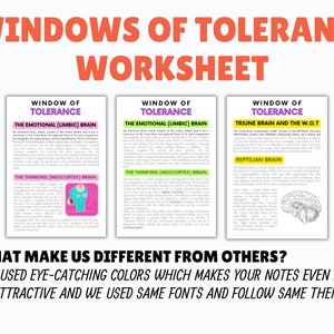 Window of Tolerance, Arousal States, Emotional Regulation, Therapy ...