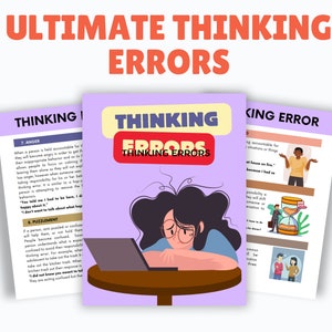 Understanding the Thinking Errors, Therapy Worksheets Bundle, Therapy ...