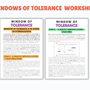 Window of Tolerance, Arousal States, Emotional Regulation, Therapy ...