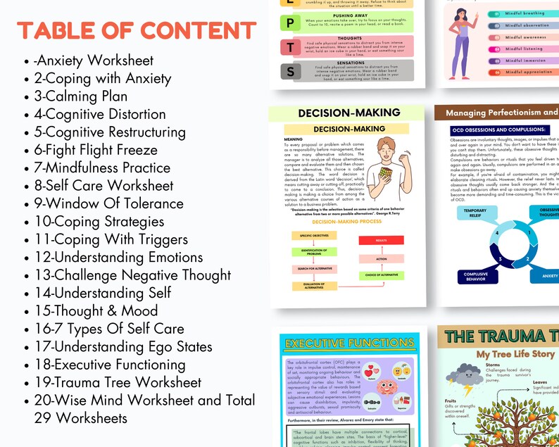 Anxiety Mega Bundle, Anxiety Worksheets, Therapy Tools, Therapy ...