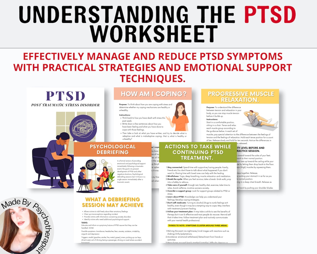 PTSD Workbook: C-PTSD Worksheets, Trauma Therapy, Complex PTSD ...