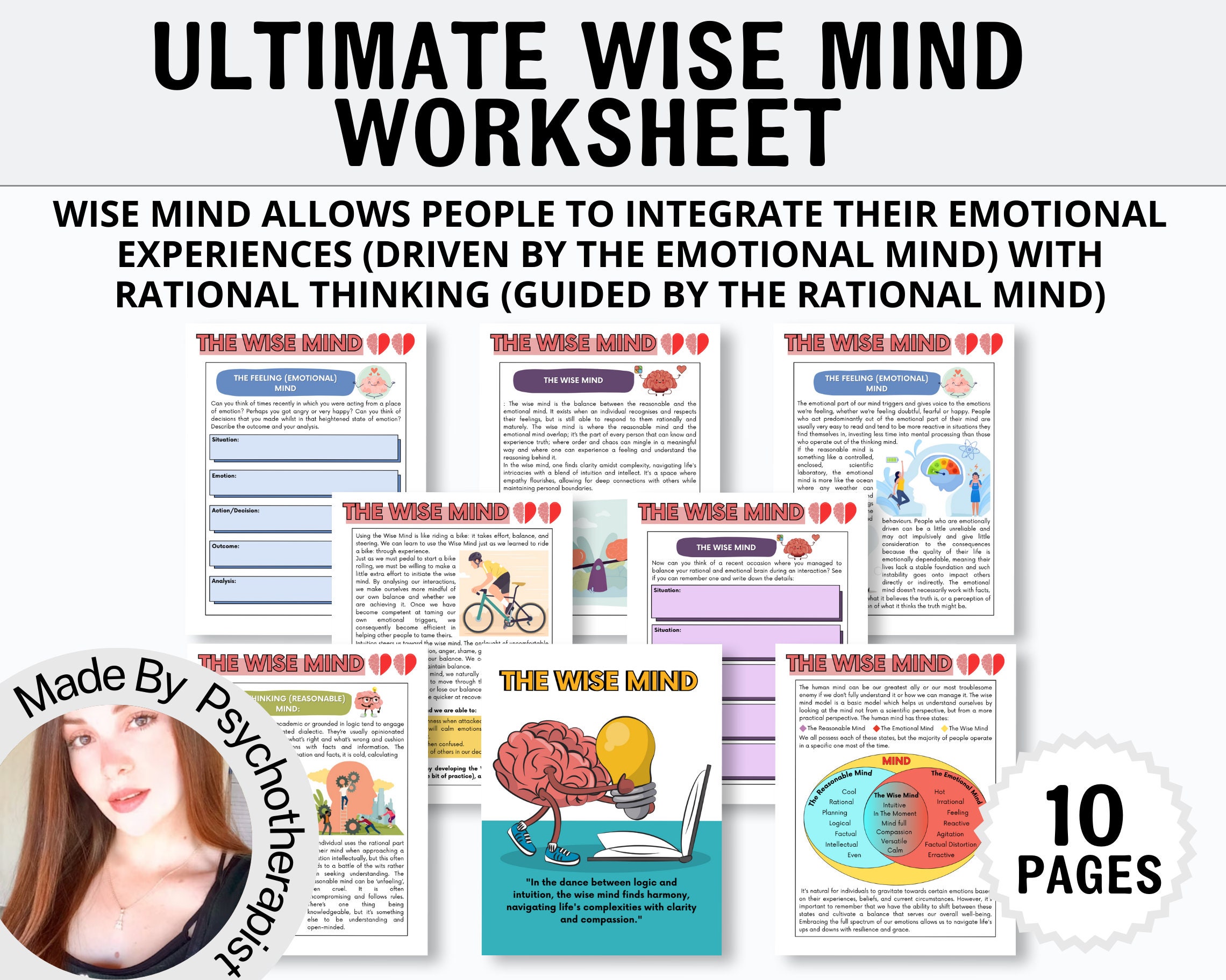 The Wise Mind Dialectical Behavioral Therapy Bundle Education and ...