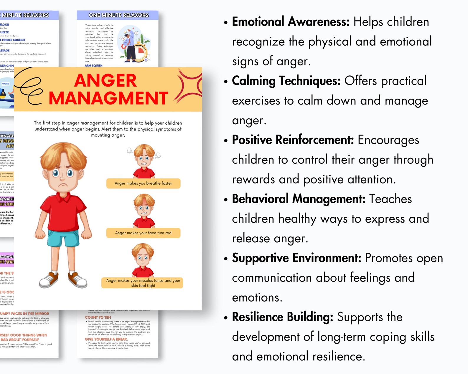 Understanding Anger Management Worksheets for Kids, Teens and Adults ...