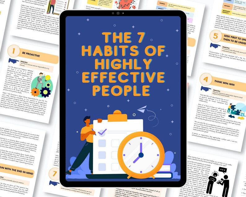 Learn 7 Habits of Highly Effective People, Therapy Worksheet, CBT ...