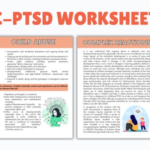C-PTSD Workbook: C-PTSD Worksheets, Trauma Therapy, Complex PTSD ...