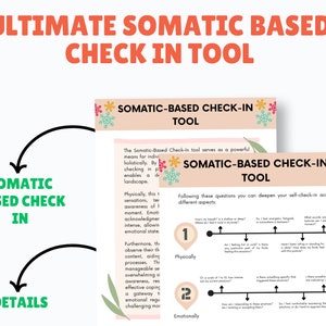 Somatic Based Check in Tools Therapy Worksheets, Felt Senses Somatic ...