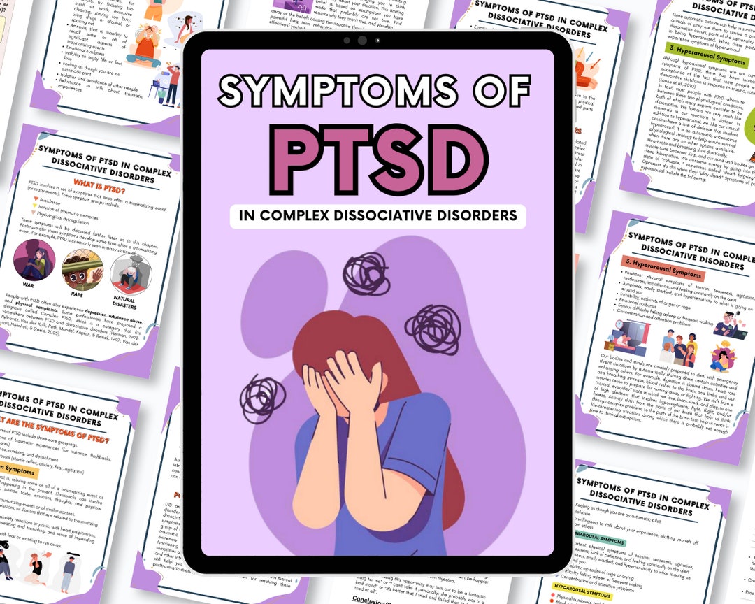 Symptoms of PTSD Complex Dissociative Disorders, PTSD Workbook, Trauma ...