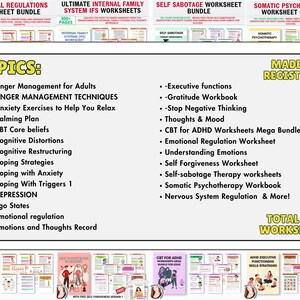 Ultimate CBT Worksheets Mega Bundle for Therapist, Psychologist or ...