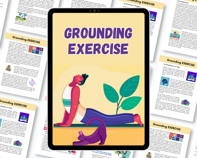 Grounding Exercise Worksheet, Therapy Workbook, Therapy Worksheets, 5 4 ...