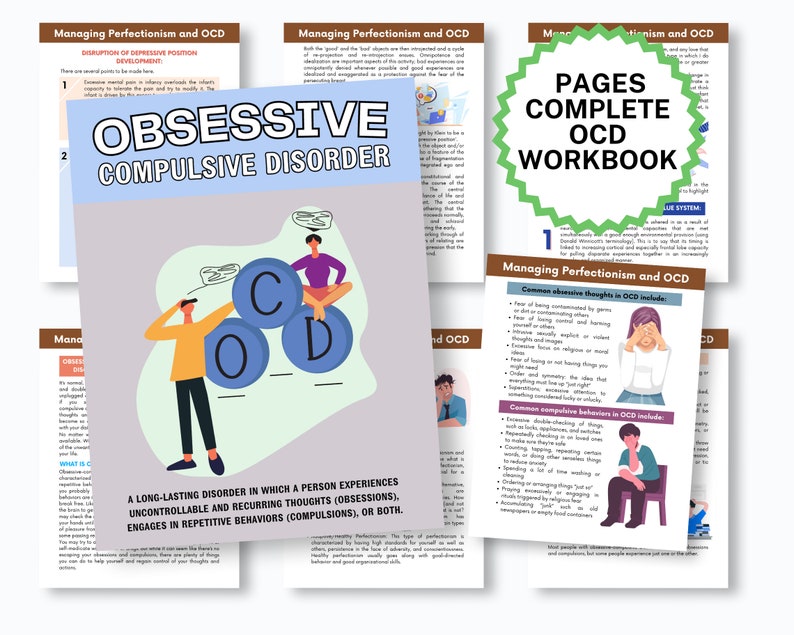 Ultimate OCD Therapy Worksheets Bundle, CBT, Obsessive Compulsive ...