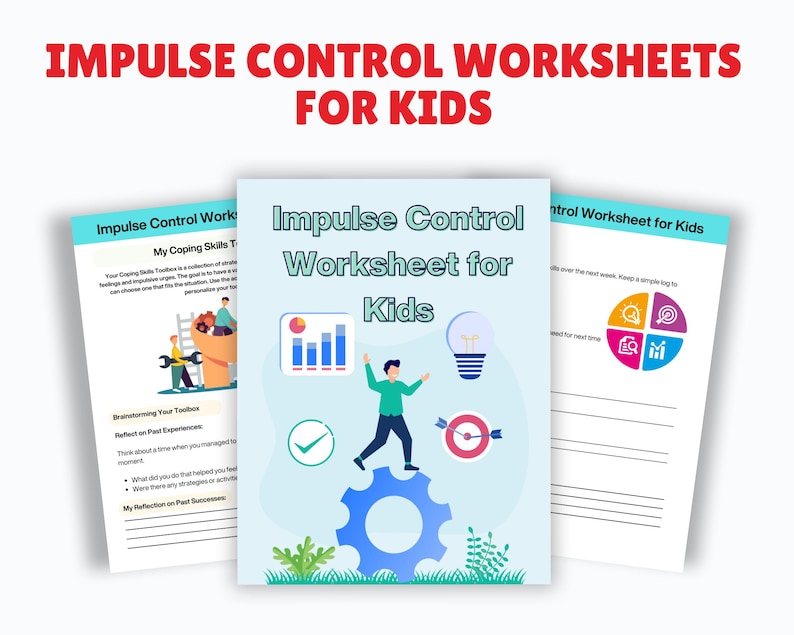 Impulse Control Worksheets for Kids and Teens: Emotional Regulation ...