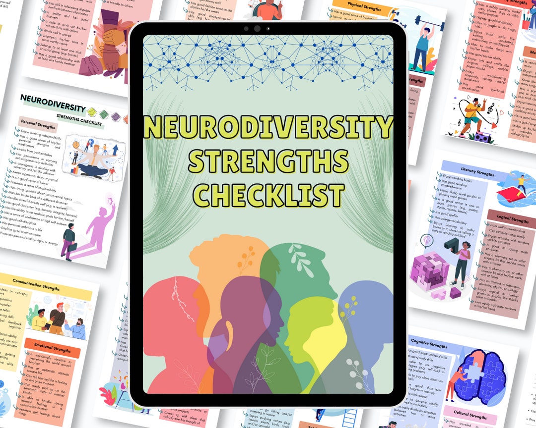 KNOW YOUR STRENGHT Neurodiversity Checklist, Perfect for Learning ...