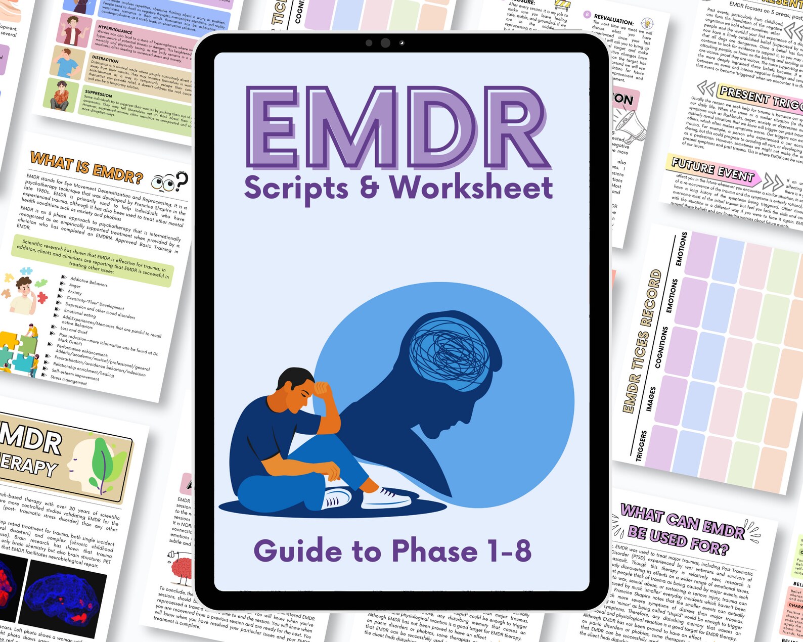EMDR Scripts & EMDR Worksheets EMDR Tools, Emdr Resources for Phases 1 ...
