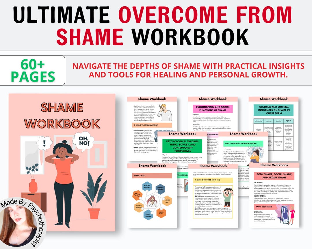 Shame Workbook, Shame Worksheets, Shame Spiral, Guilt Worksheet ...