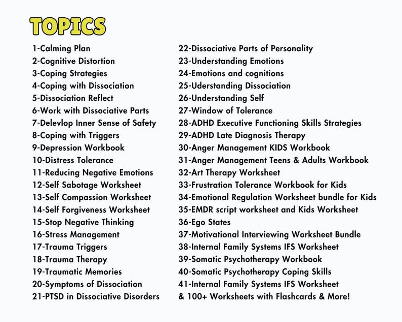 Adult Trauma Therapy Bundle | PTSD Workbook | Trauma Worksheets for ...