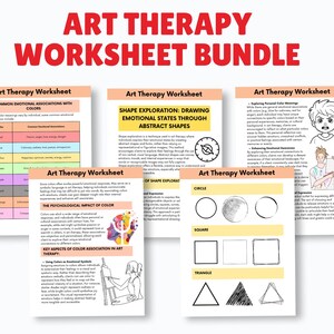 Art Therapy Worksheet for Mental Health School Counselor Psychologist ...