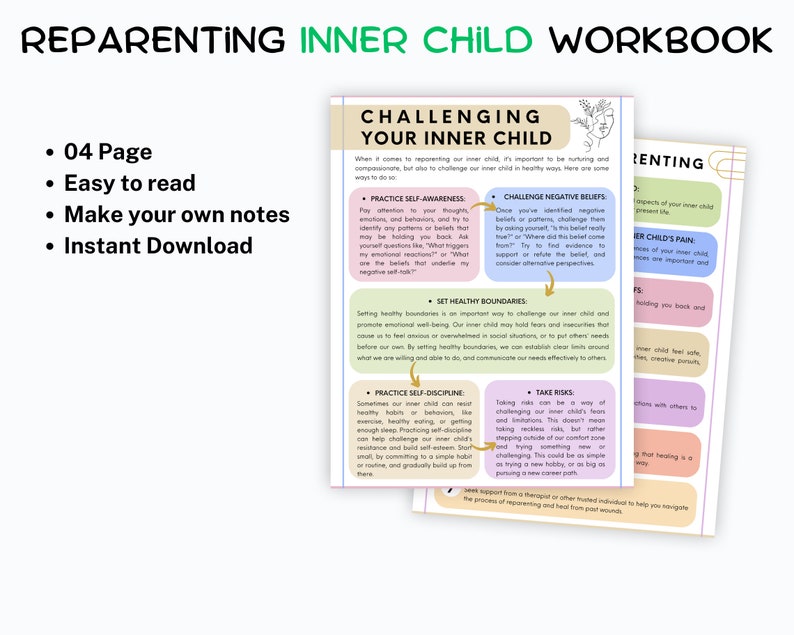 Reparenting and Inner Child Healing Bundle of Resources for Childhood ...